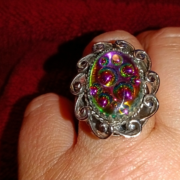 Whiting & Davis | Jewelry | Vintage Unique Beveled Glass Whiting Davis ...